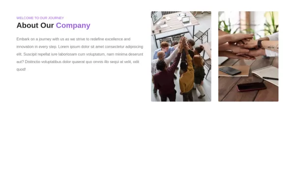 About us section - Bootstrap CSS Example