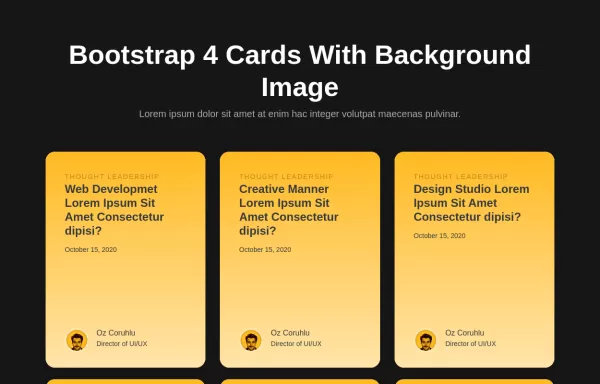 User avatar card - Bootstrap CSS Example