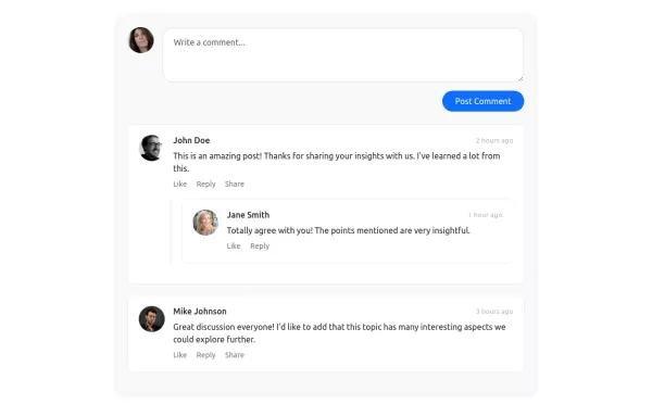 Simple Comment Form Using Bootstrap 5 Bootstrap 5 Example 8712