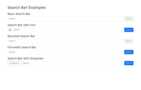 13search Bar Free Examples In Bootstrap Css